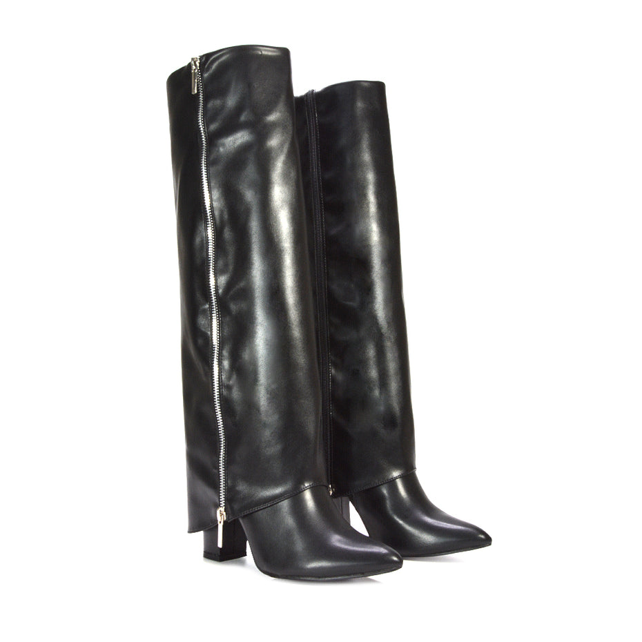 Fold Over Boots | Layered Boots | XY London